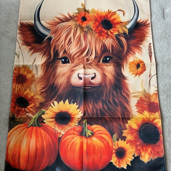 Holiday | Adorable Highland Cow Fall Garden Flag 28x4 New In Box | Poshmark